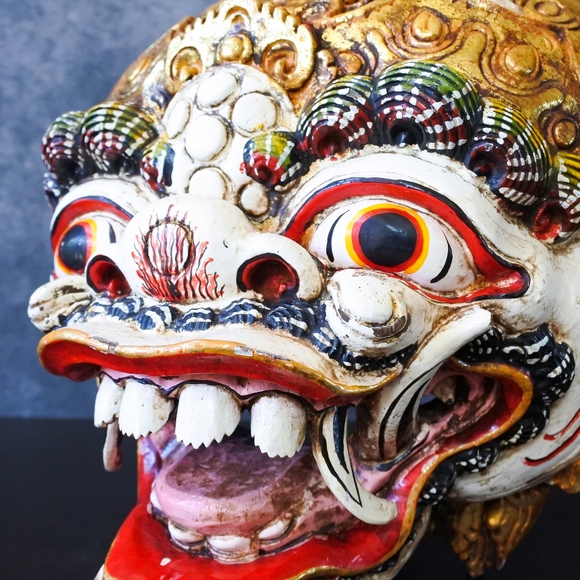 Vintage | Art | Vintage Balinese Old Topeng Barong Wooden Hand Painted ...